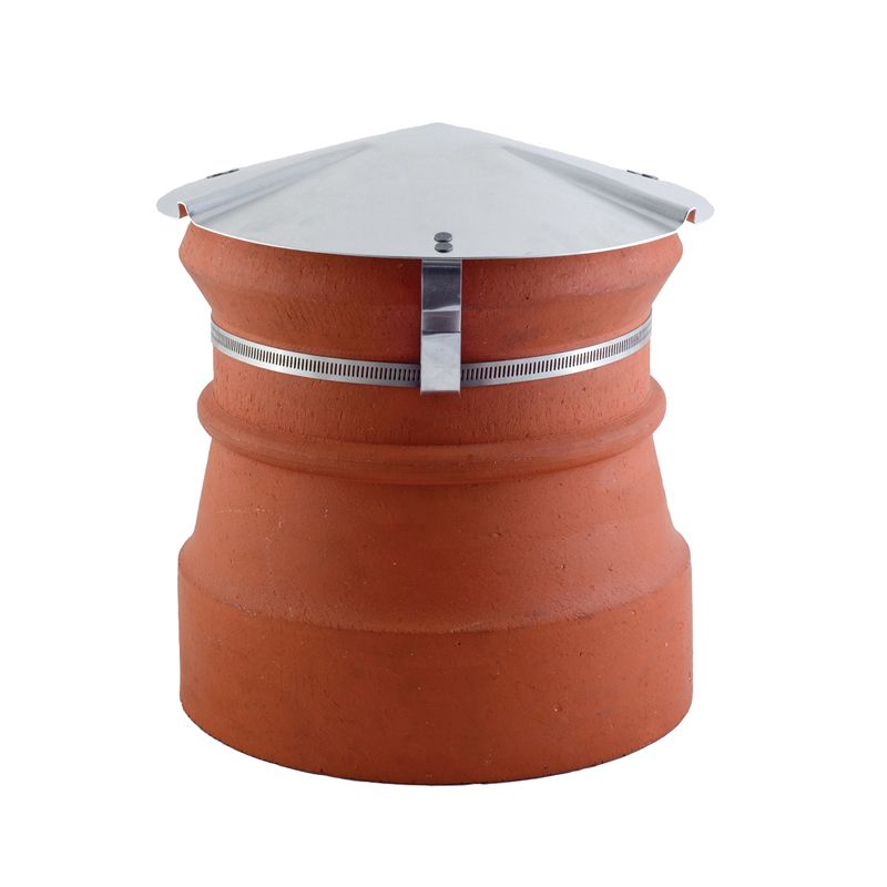 Chimney Capper Metal Chimney Cowl Round Strap Fix - Natural | Roofing ...