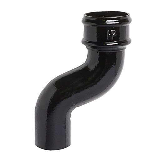 Cast Iron Round Downpipe 115mm Offset Bend 75mm - Black Finish ...
