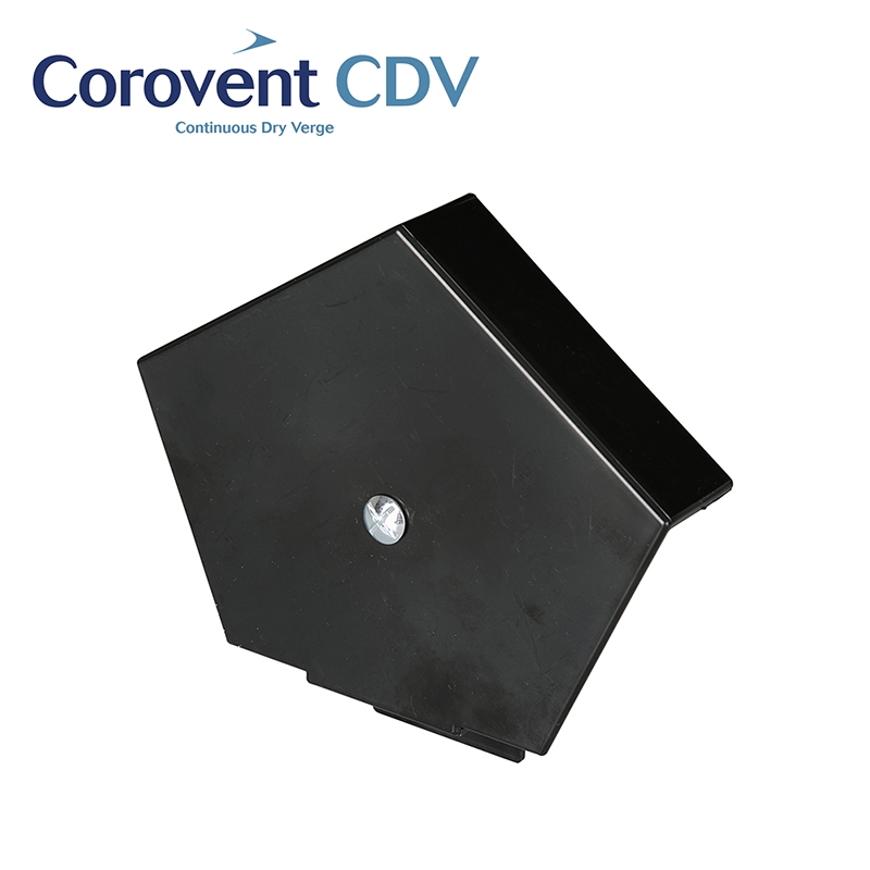 Corovent CDV Continuous Dry Verge R Profile Ridge End Cap in Black ...