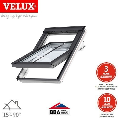 VELUX GGL FK06 2570H White Centre Pivot Conservation Window - 66x118cm | Roofing Superstore