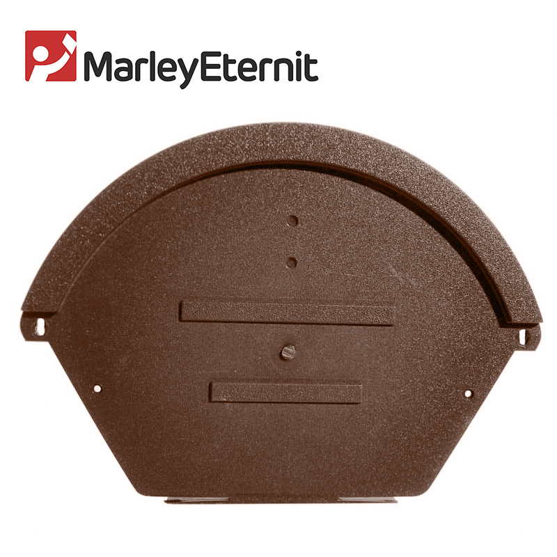 Marley Universal Dry Verge Segmental Ridge End Cap - Brown | Roofing ...