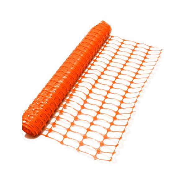 Orange Plastic Barrier Mesh - 1m x 50m Roll | Roofing Superstore