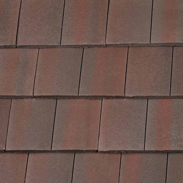 Redland DuoPlain Concrete Interlocking Roof Tile Smooth - Rustic Brown ...