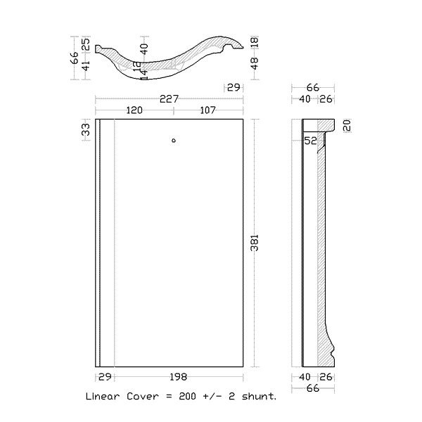 Redland Fenland Pantile Concrete Roof Tile Smooth - Slate Grey ...