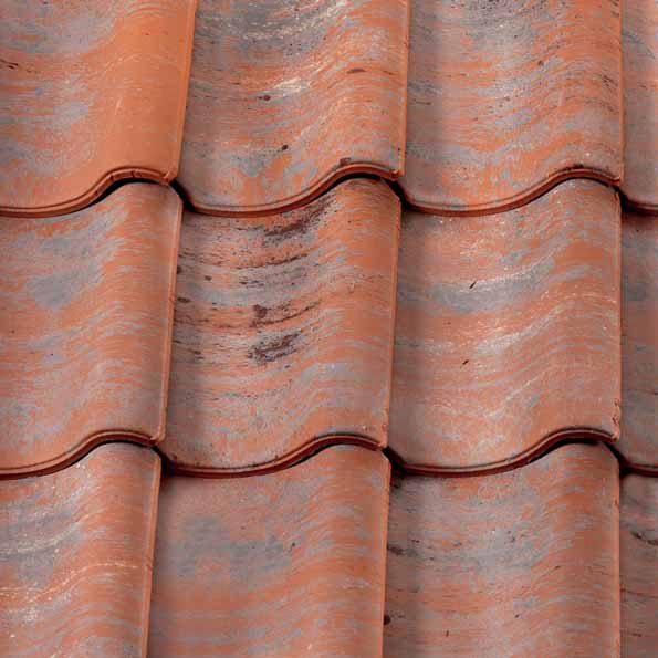 Redland Old Hollow Clay Roof Pantile Weathered - Vintage Red | Roofing ...