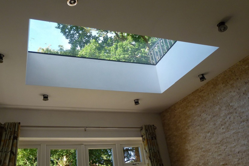 Reflex Fixed Flat Triple Glazed Rooflight Black 1000 x 1000 - Clear ...