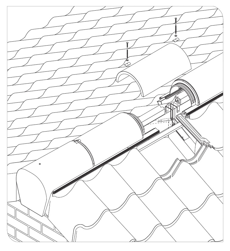 Sandtoft Profile Ridge System for 457mm Legged Angle Ridges - 2700mm ...