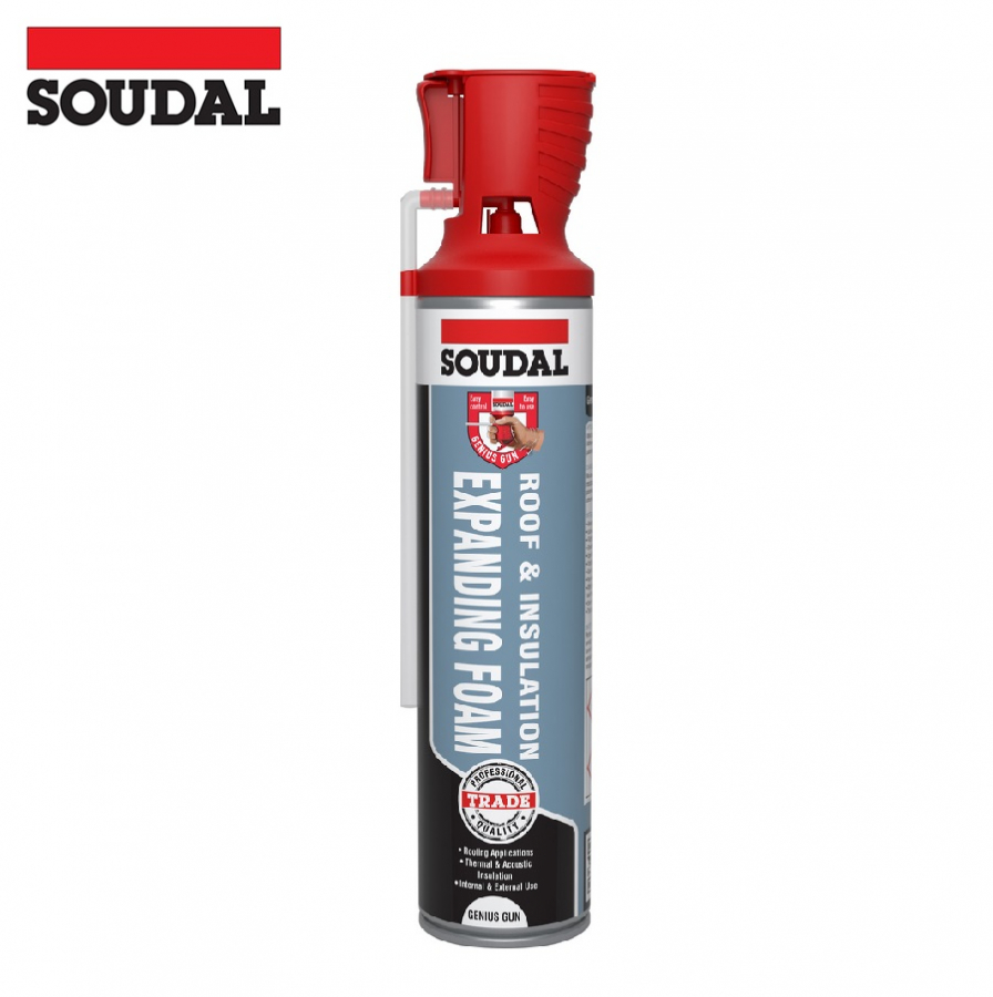 Soudal Genius Gun Roof & Insulation Expanding PU Foam - Box of 12 | Roofing Superstore