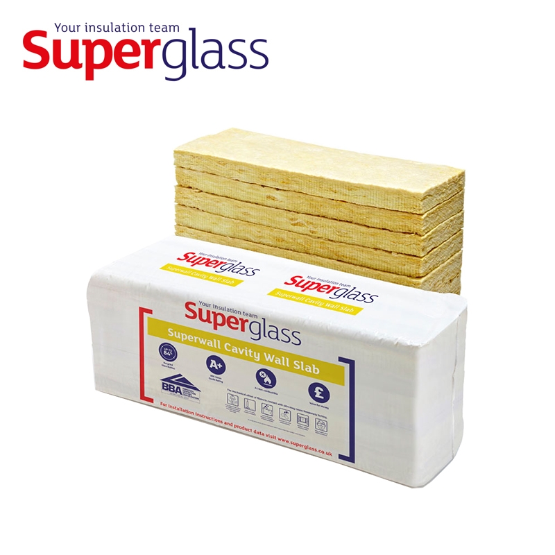 Superglass Superwall 32 Cavity Wall Batt Insulation 75mm - 4.37m2 Pack ...